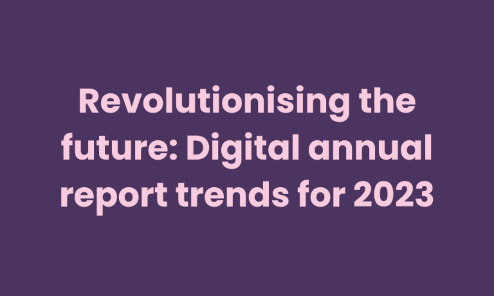 Revolutionising the future: Digital annual report trends for 2023 ...